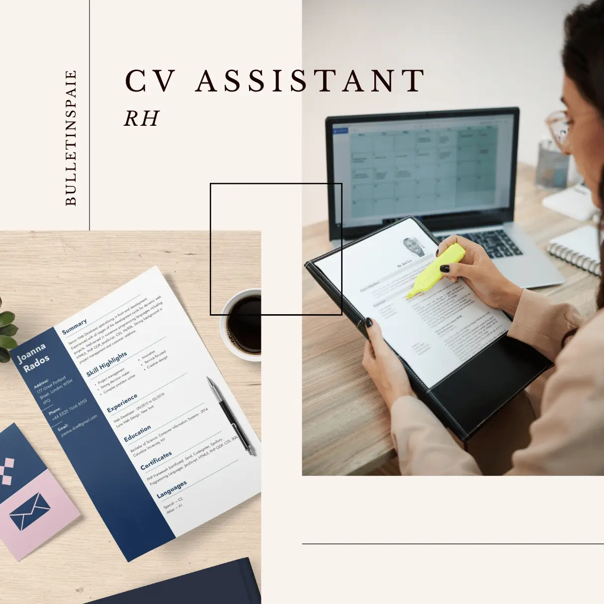 CV Assistant RH à Télécharger Pdf et Word | Bulletinspaie 2025